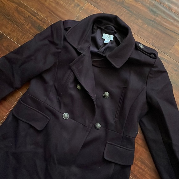 LOFT | Jackets & Coats | Ann Taylor Loft Dark Plum Coat | Poshmark